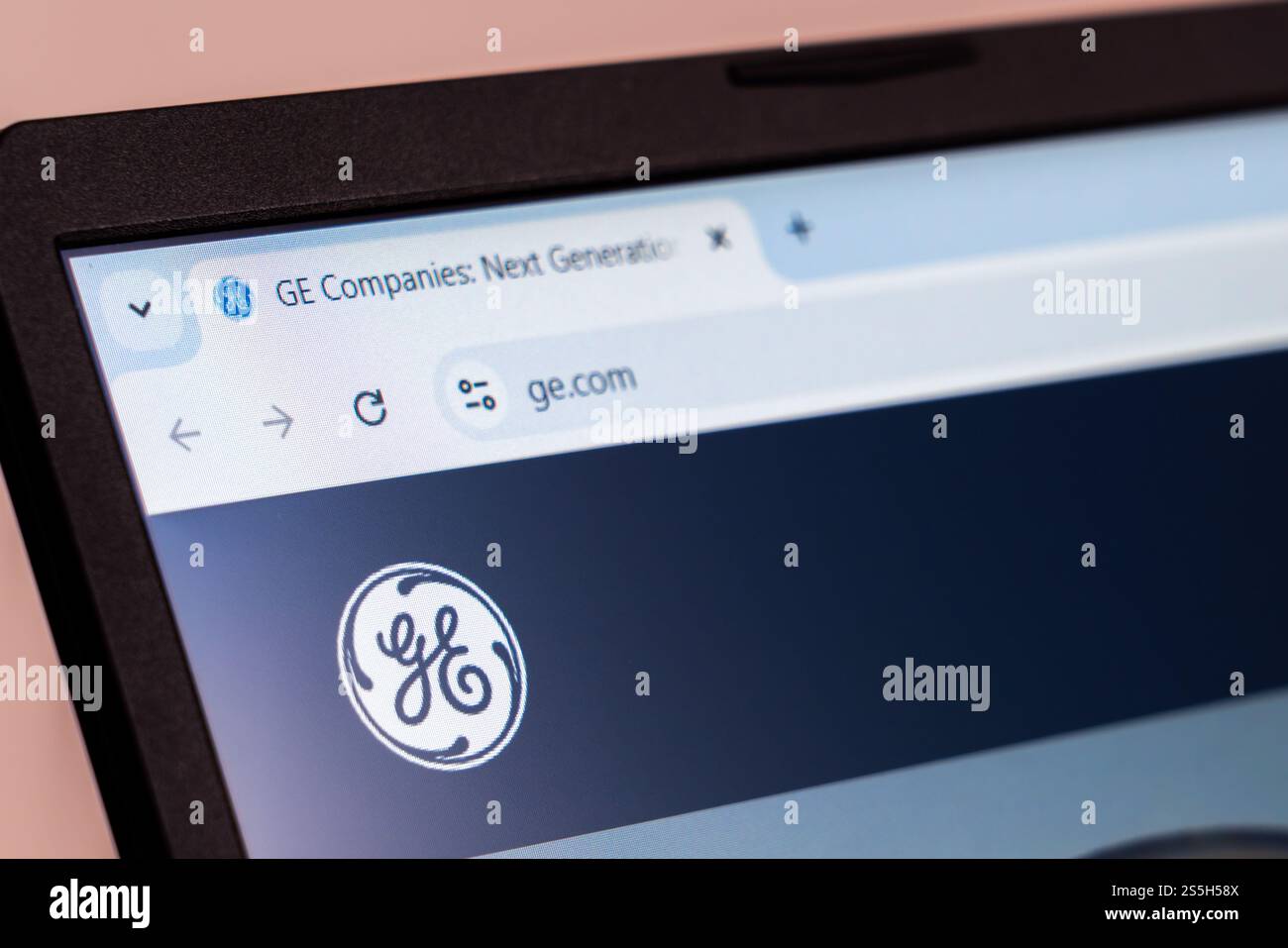 New York, USA - January 10, 2025: General Electric global industrial ...