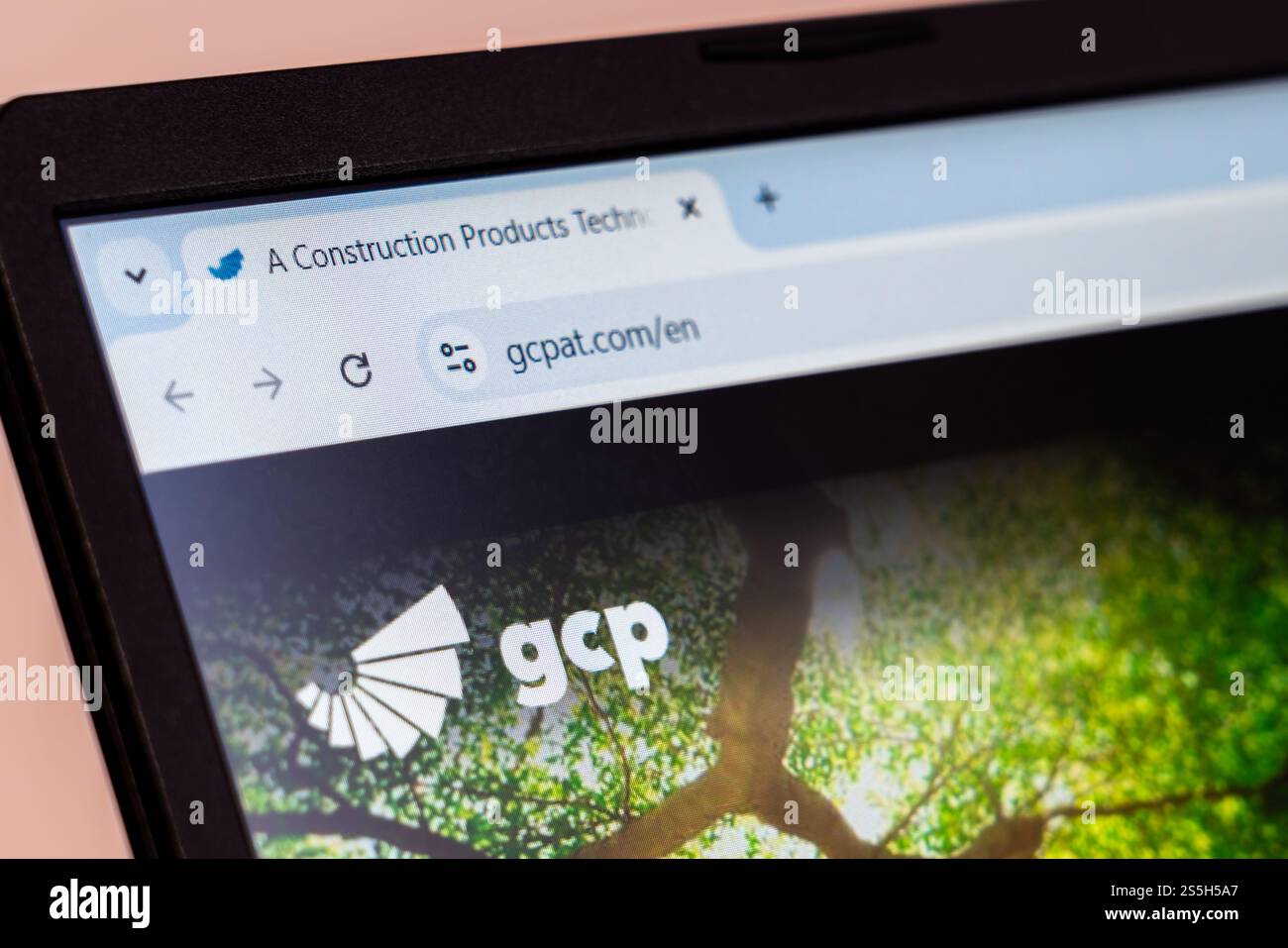 New York, USA - January 10, 2025: GCP construction products and solutions company website ...