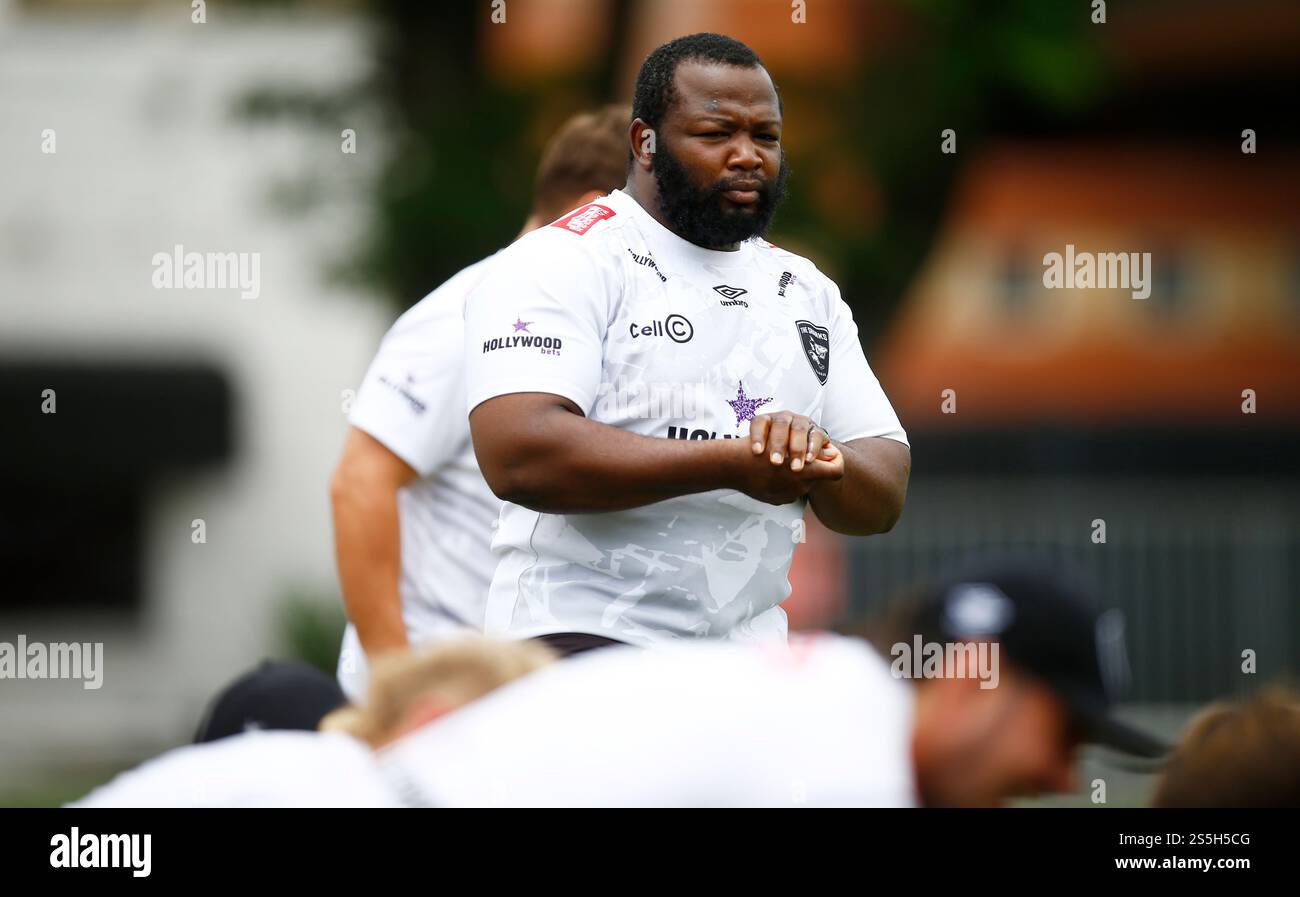 Ox Nche of the Hollywoodbets Sharks during the Hollywoodbets Sharks URC ...