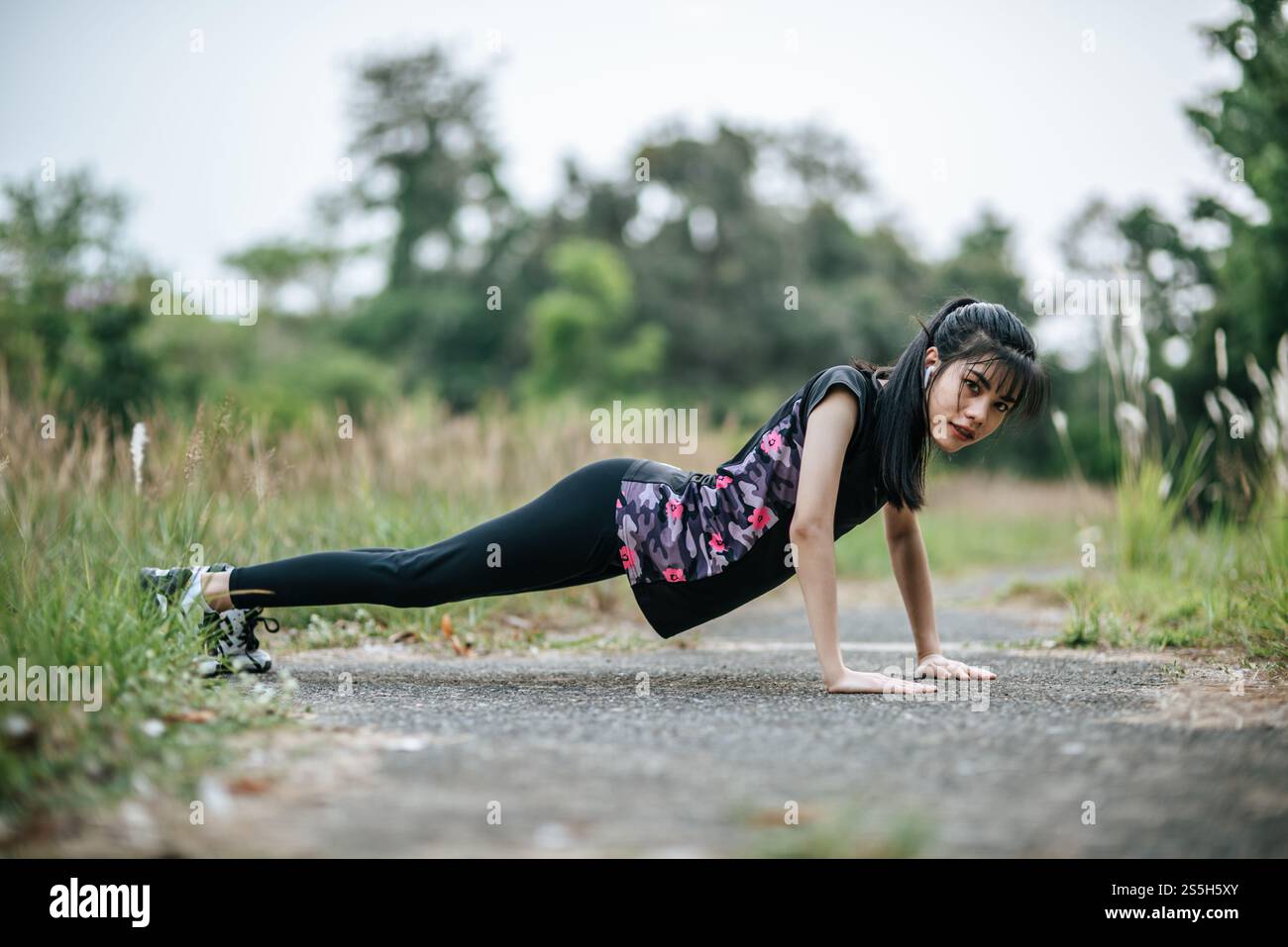 Women warm up before and after exercising. Selective focus Stock Photo ...