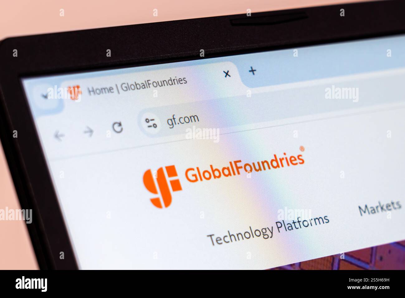 New York, USA - January 10, 2025: GlobalFoundries semiconductor ...