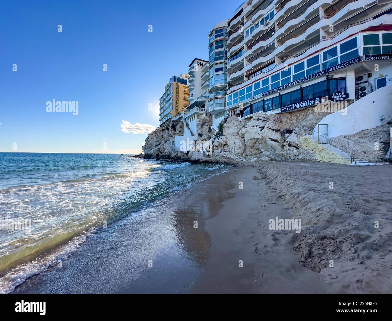 Benidorm, Spain; January 11, 2025: Experience the vibrant Levante Beach ...