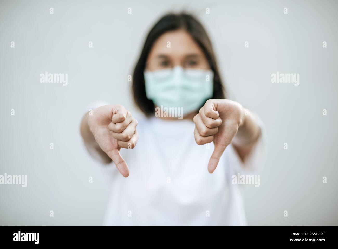 Woman wearing protection mask hi-res stock photography and images - Alamy