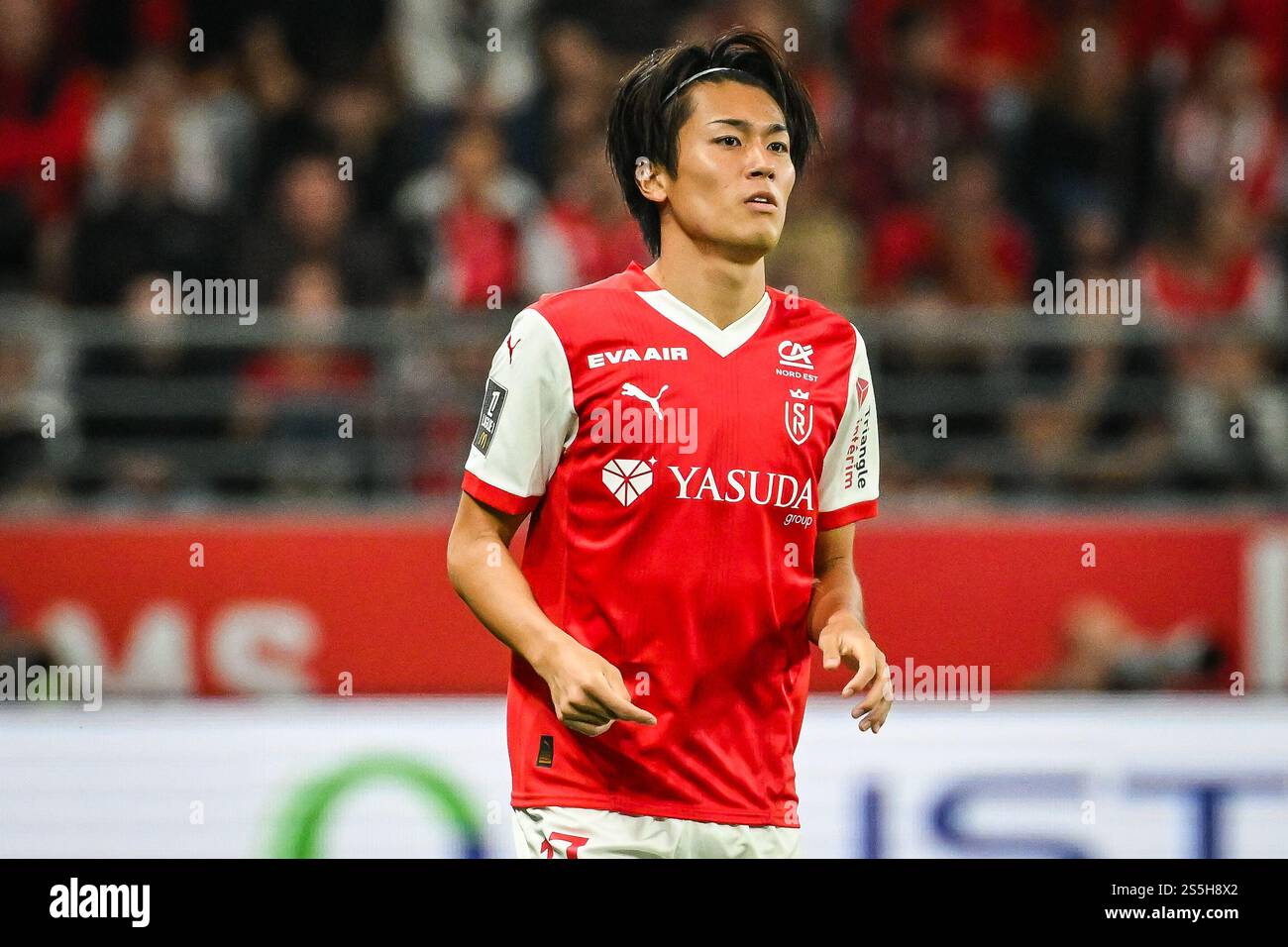 Reims, France. 21st Sep, 2024. Keito NAKAMURA of Reims during the French championship Ligue 1 ...