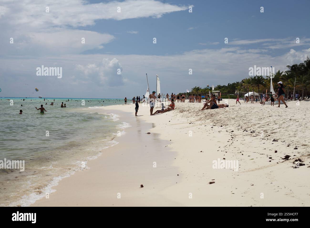 The beach at Playacar, Playa del Carmen, Mexico Stock Photo - Alamy