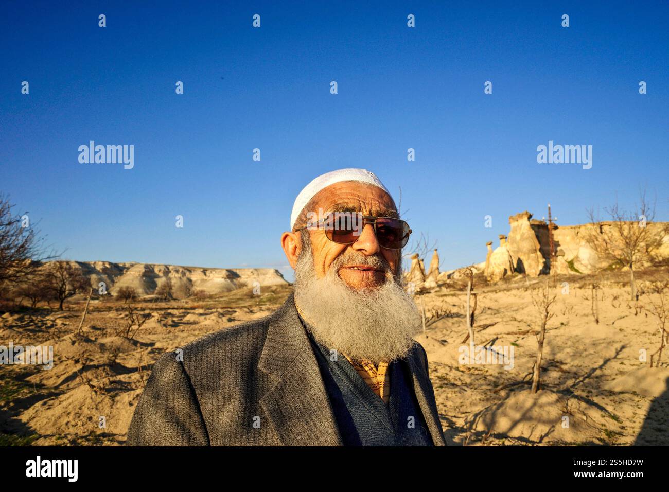 smiling islamic imam, Çavusin, Cappadocia, Central Anatolia, Turkey ...