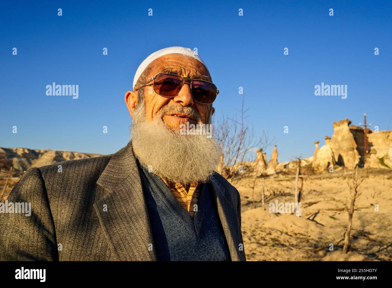 smiling islamic imam, Çavusin, Cappadocia, Central Anatolia, Turkey ...