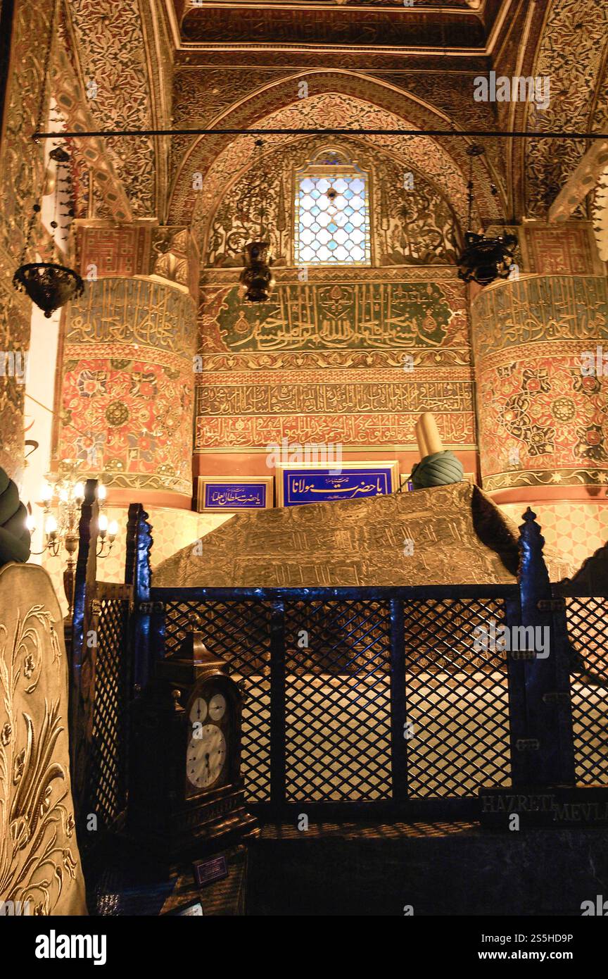 Sarcophagus of Mevlana, Jalal ad-Din Rumi, Mevlâna Müzesi, Seljuk Era ...