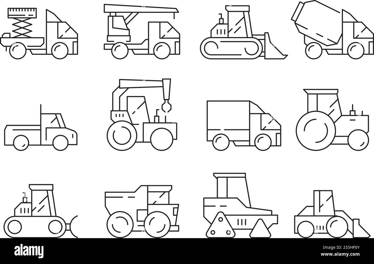 Construction vehicles. Heavy machinery for builders trucks lifting ...