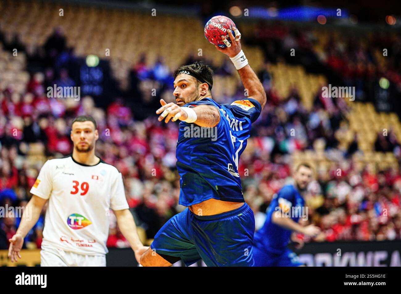 Wurf/Tor Andrea Carlo Parisini (Italien, #32) DEN, Italien vs. Tunesien ...