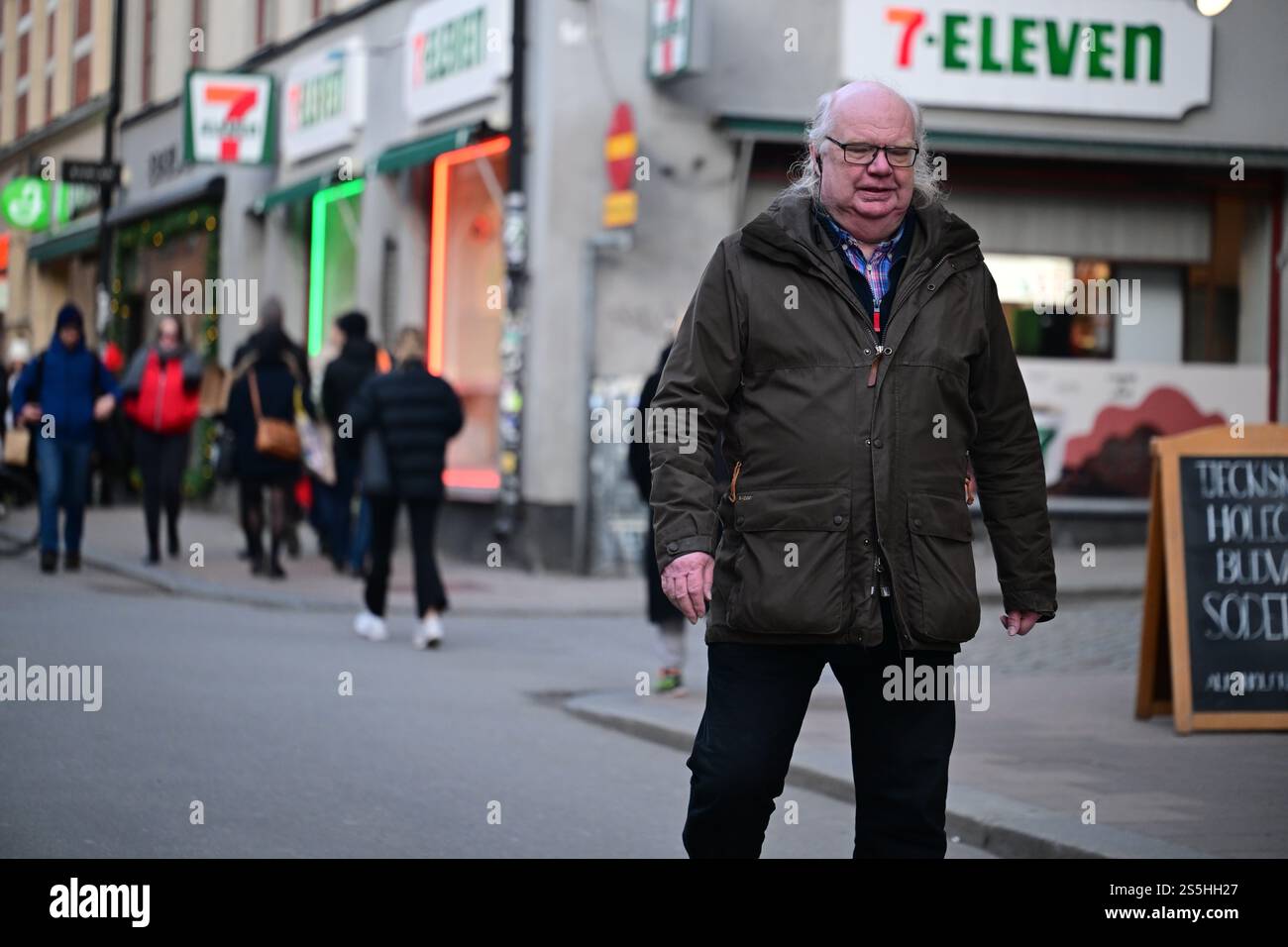 Stockholm, Uppland, Sweden. December 31 2024. People on the street ...