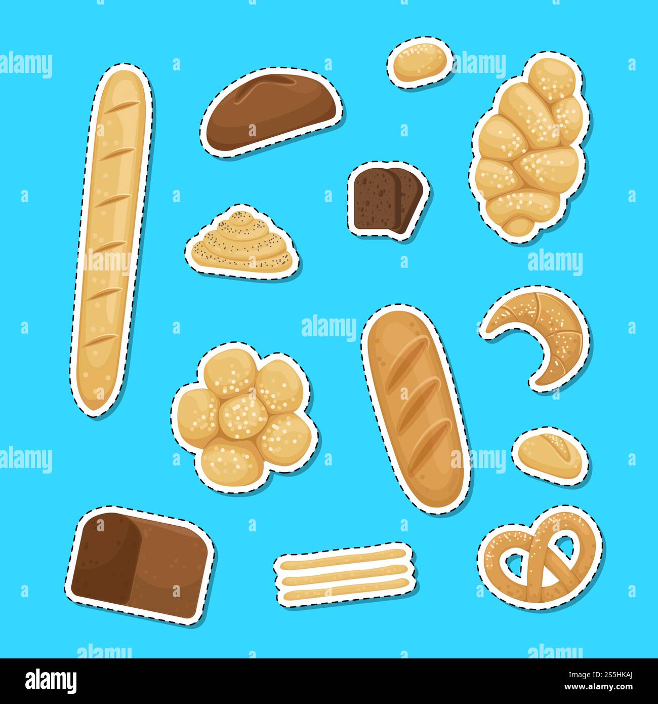 Vector cartoon bakery card or flyer template illustration. Banner and ...