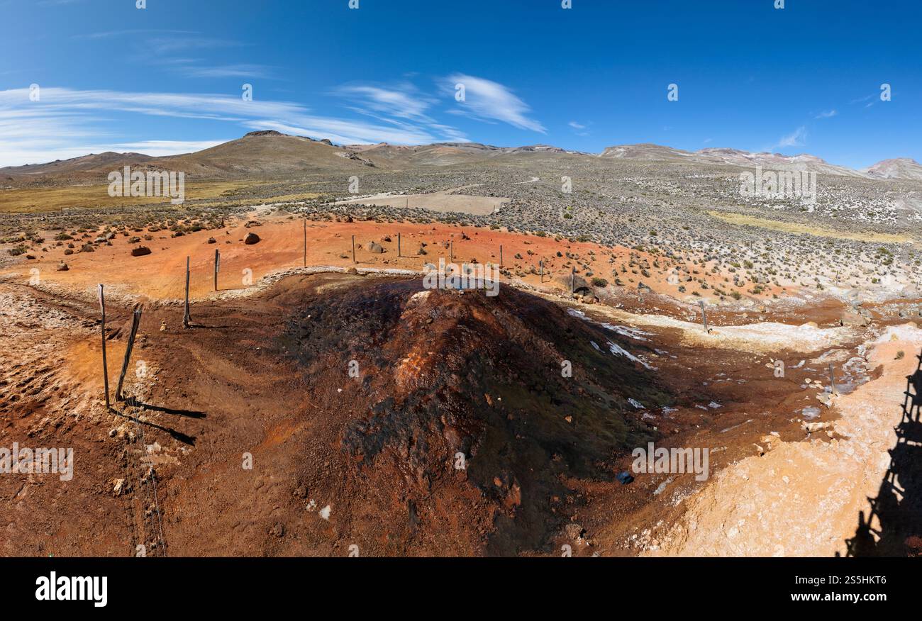 Mini water volcano in the reserve of Salinas and Aguada Blanca ...