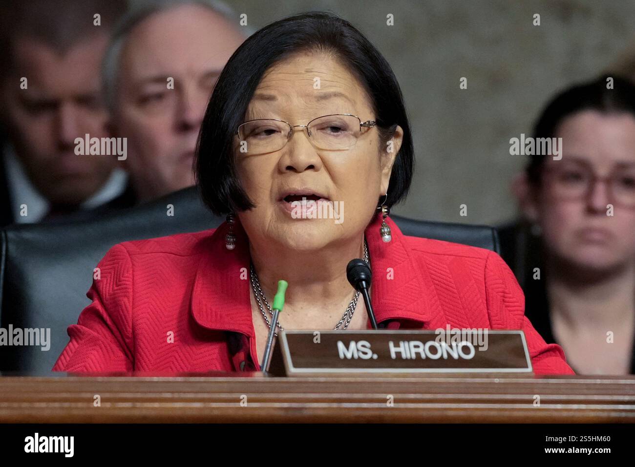 Sen. Mazie Hirono, D-Hawaii, speaks during the Senate Armed Services ...