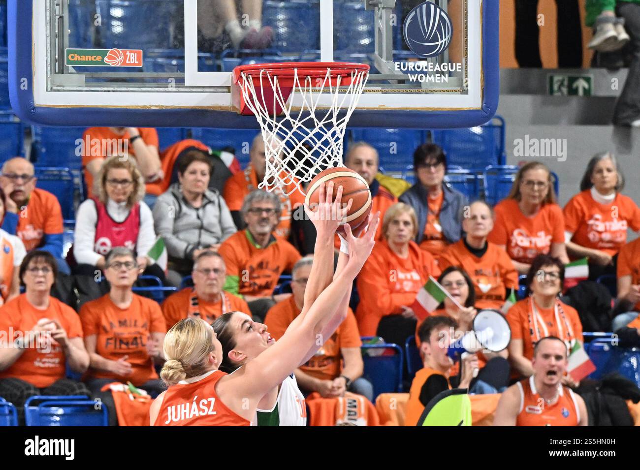 From left Dorka Kata Juhasz of Schio and Stephanie Kostowicz of Brno in ...