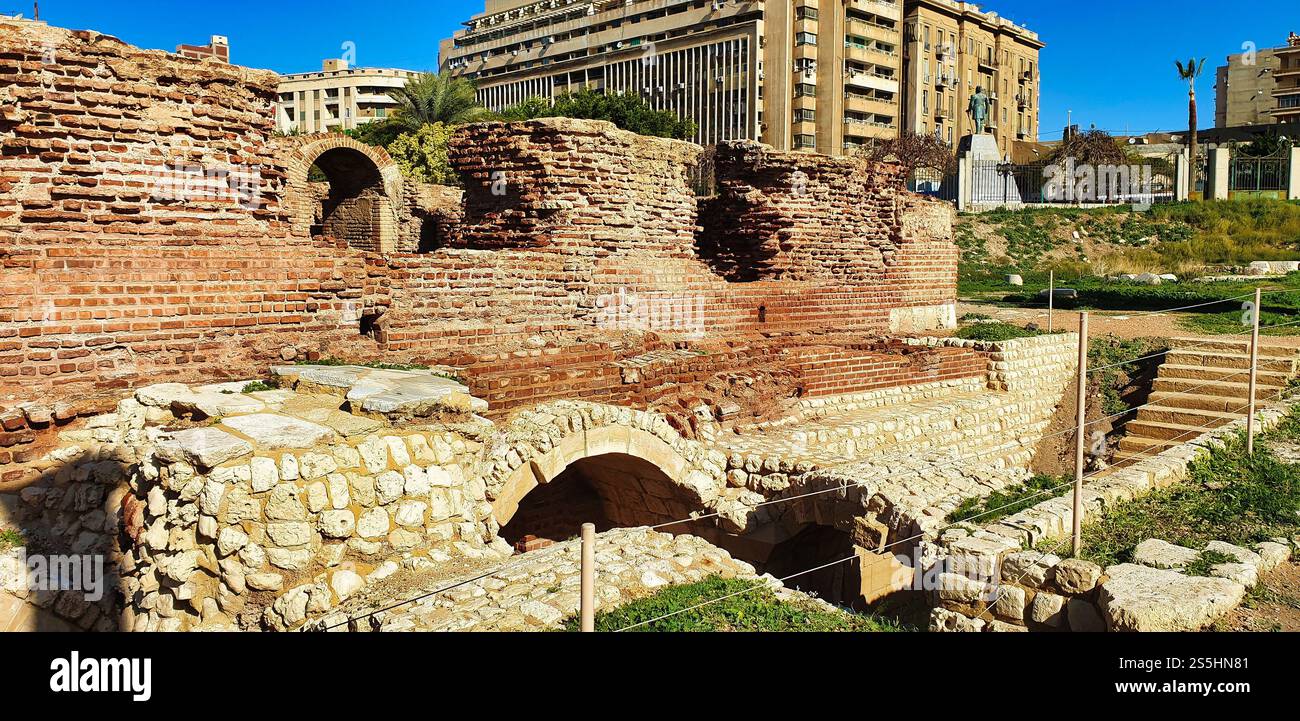 The Bath and cistern works built by the Roman settlers of hellenistic ...