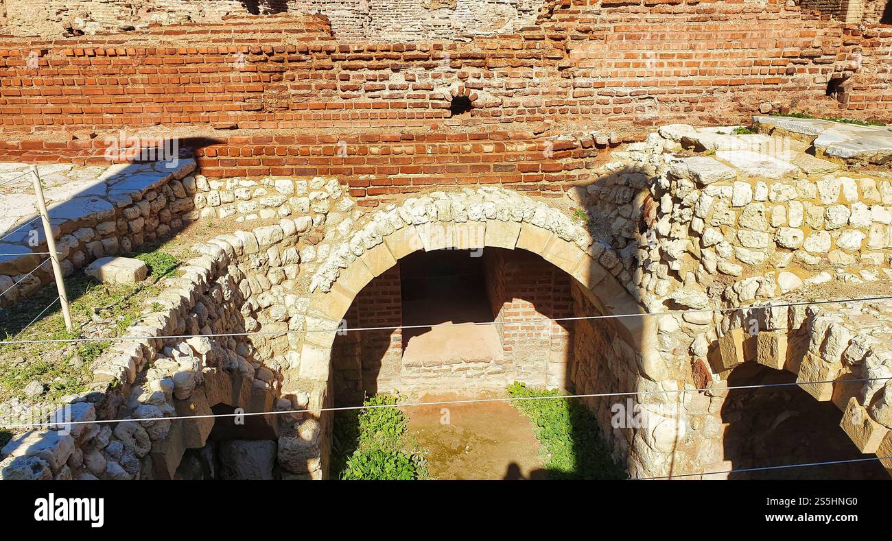 The Bath and cistern works built by the Roman settlers of hellenistic ...
