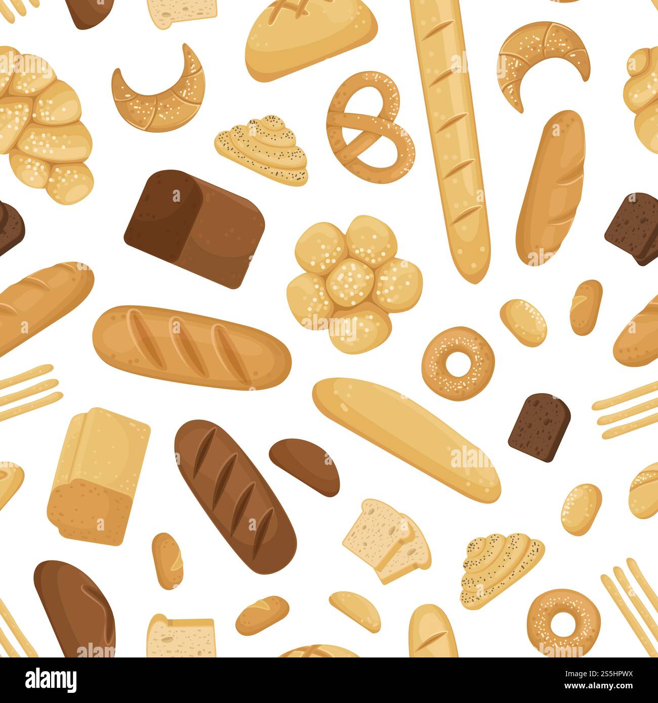 Vector cartoon bakery under circle with place for text illustration isolated on white background ...