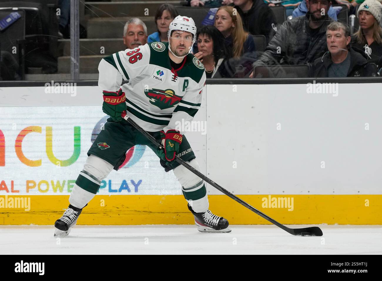 Minnesota Wild right wing Mats Zuccarello (36) during an NHL hockey ...