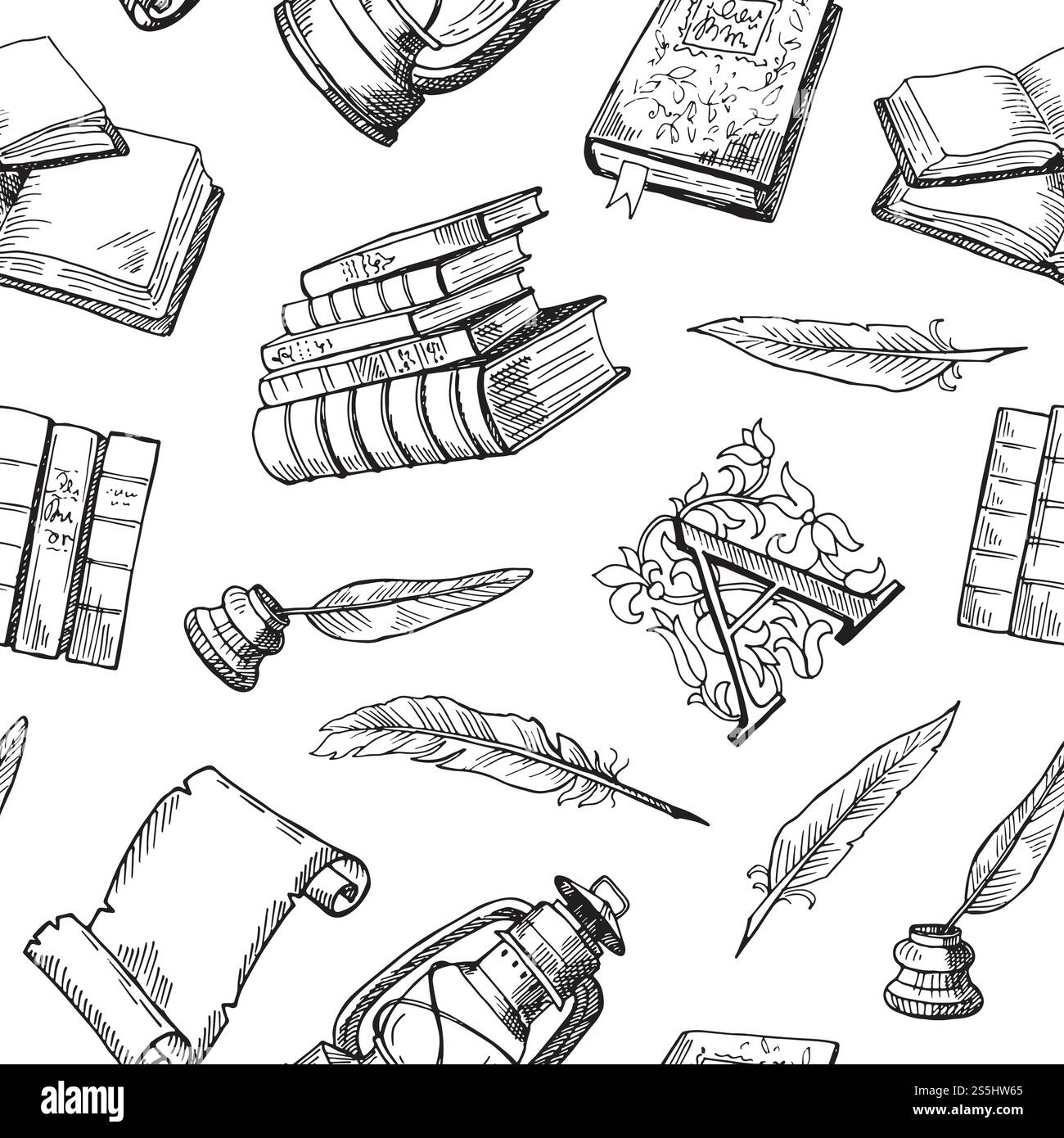 Vector hand drawn theatre elements pattern or background illustration ...