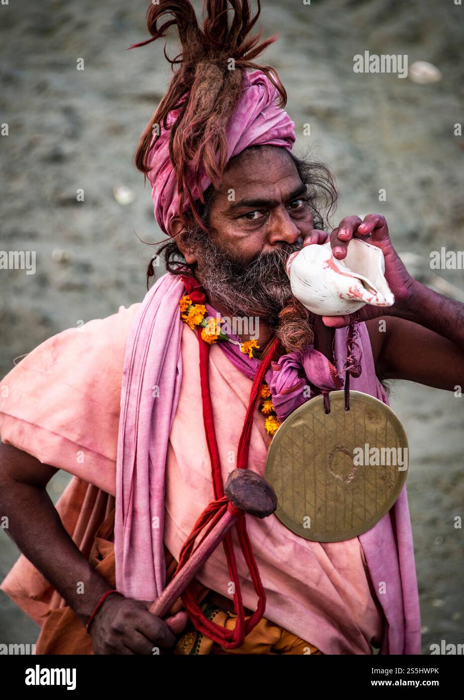 Maha Kumbh Mela in Prayagraj, India: Sadhus portrait Stock Photo - Alamy