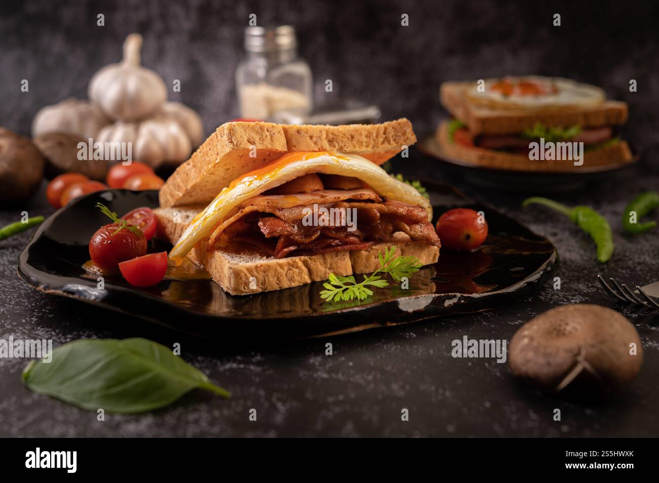 Ham cheese sandwich bread hi-res stock photography and images - Alamy