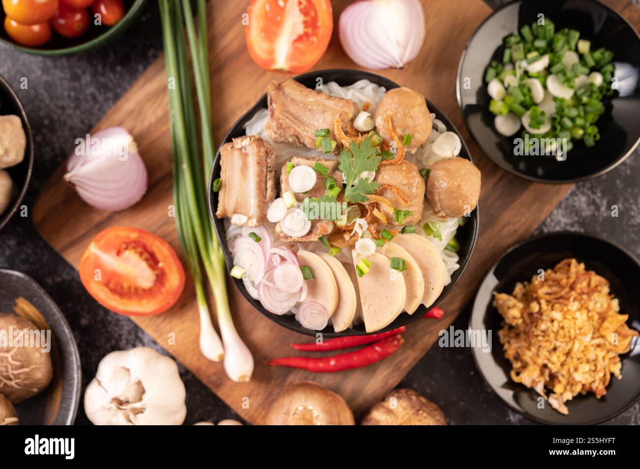 Guay Jap, meatballs, Vietnamese Pork Sausage and Pork bone, Thai food ...