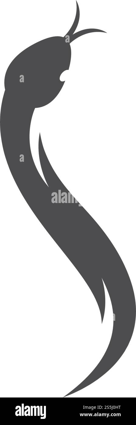 Snake head silhouette Black and White Stock Photos & Images - Alamy