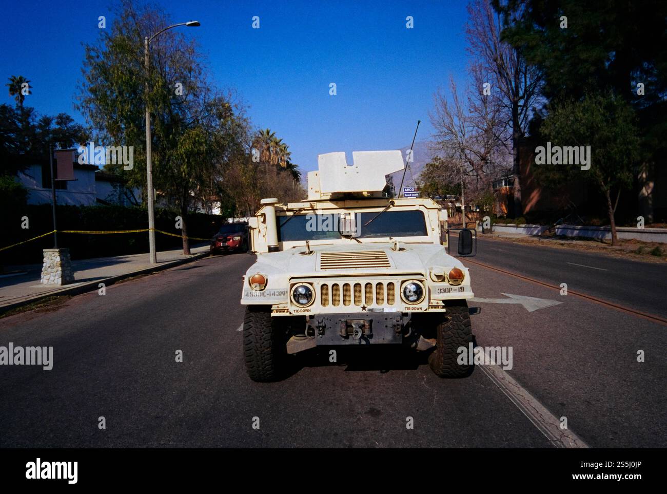 Altadena, USA. 10th Jan, 2025. The Palisades and Eaton fire captured ...