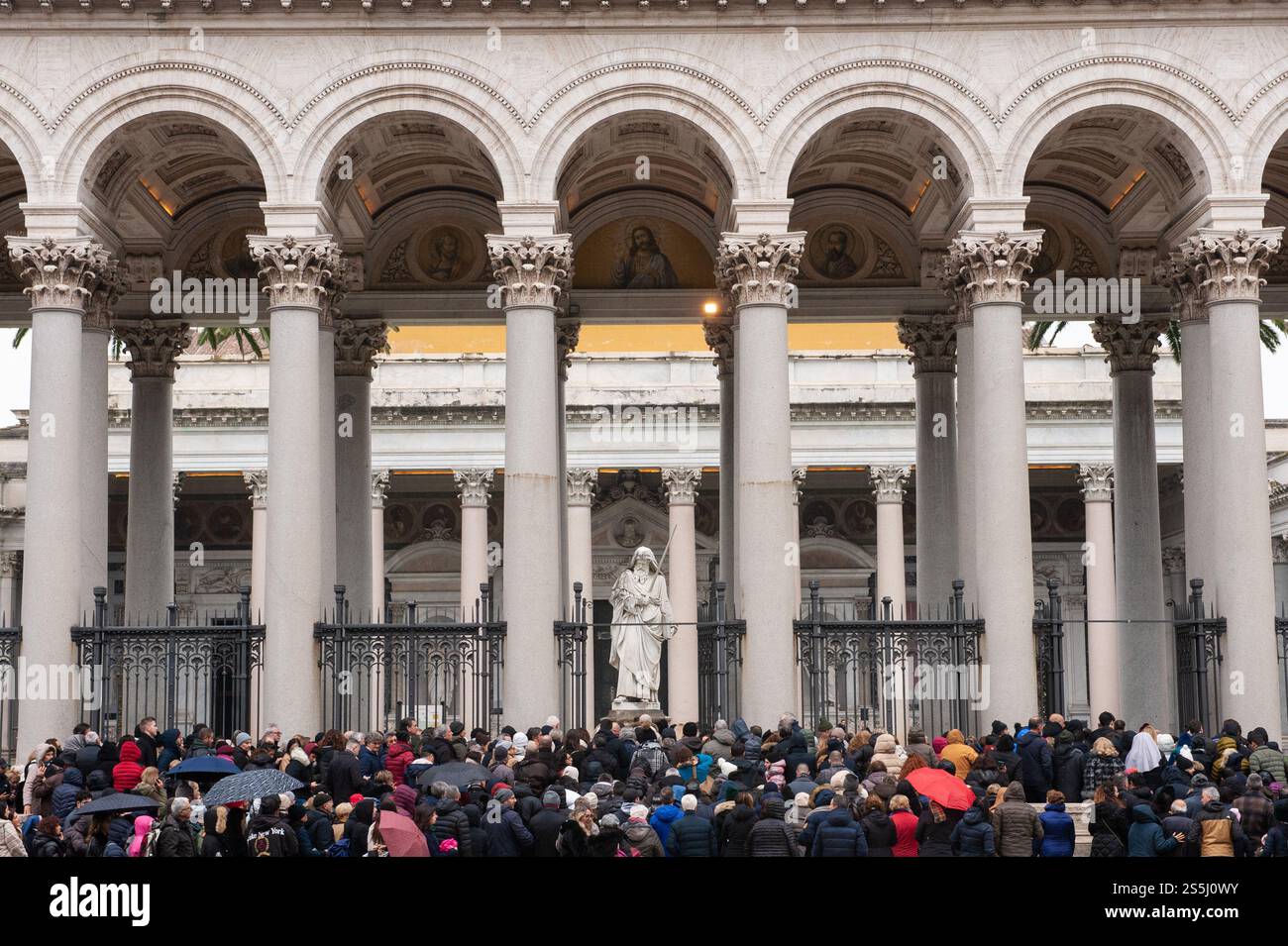 January 05, 2025 - Rome, Italy: Jubilee, pilgrims wait to enter St Paul ...