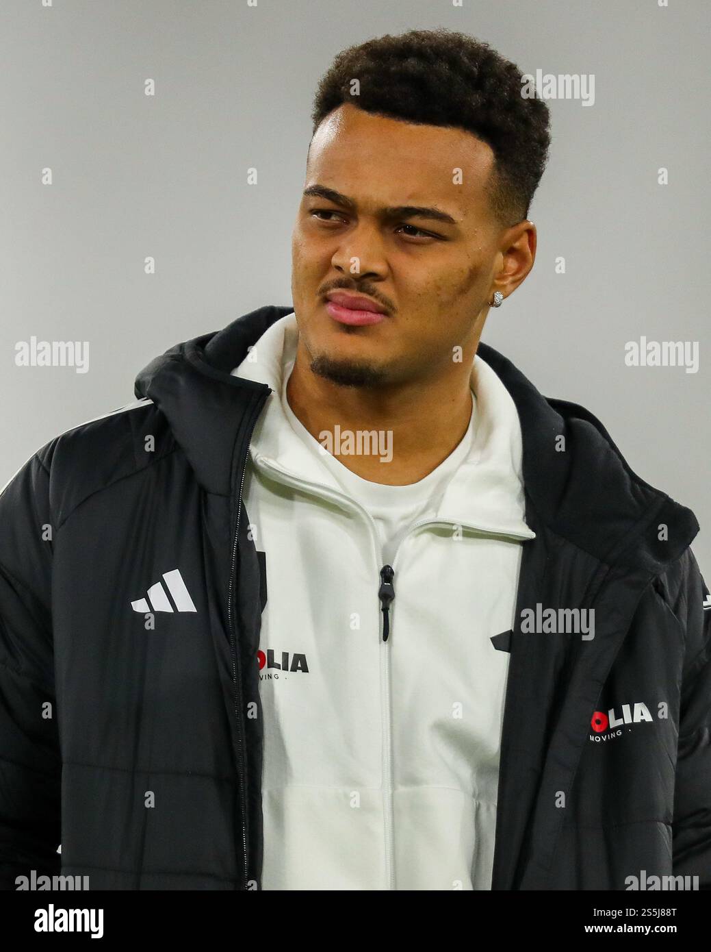 London, UK. 14th Jan, 2025. Rodrigo Muniz of Fulham arrives at The ...