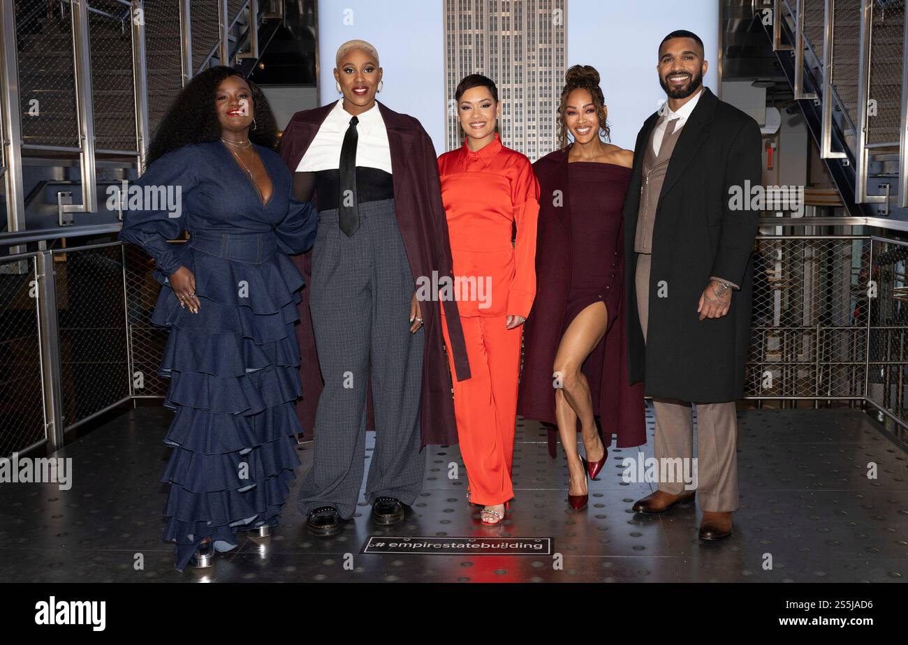 Shoniqua Shandai, from left, Jerrie Johnson, Grace Byers, Meagan Good ...