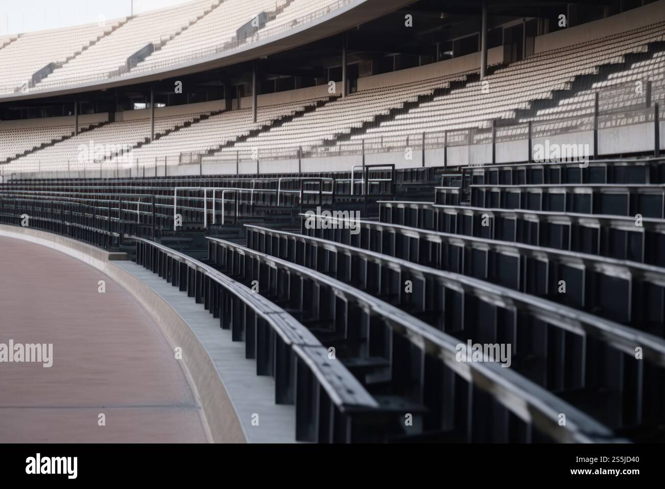 Empty old track. Empty crowd event. Generate Ai Stock Photo - Alamy
