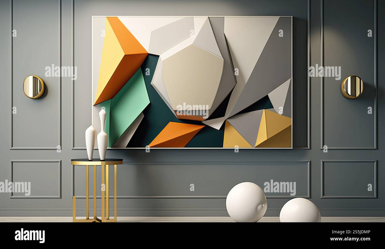 modern interior frame. room wall, design floor, style background, home ...