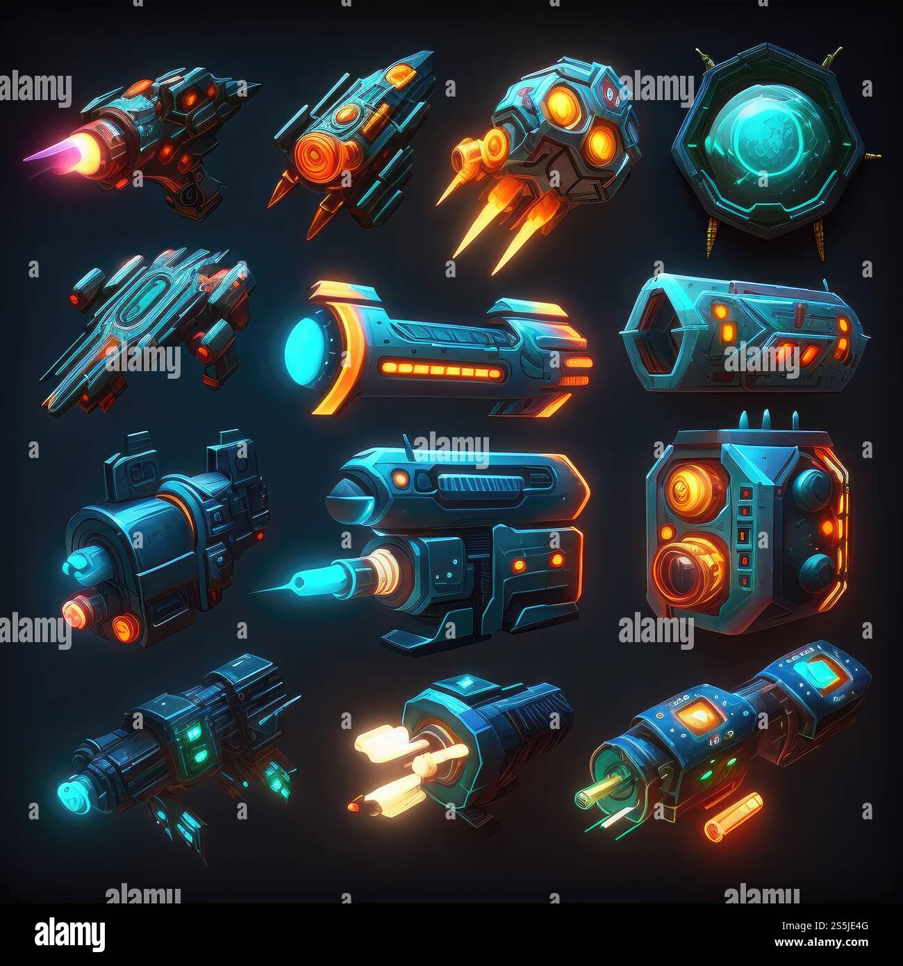 icon gun blaster video game ai generated. ray design, pistol shot ...