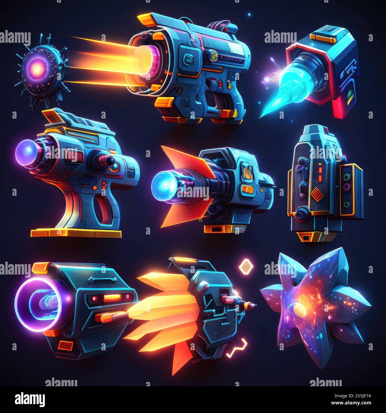 weapon gun blaster video game ai generated. laser futuristic, toy ...