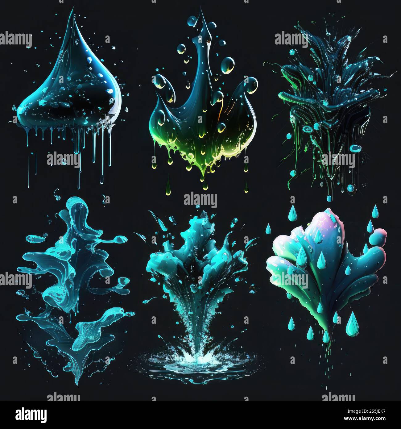 background water splash vfx game ai generated. frame ocean, mobile rain ...