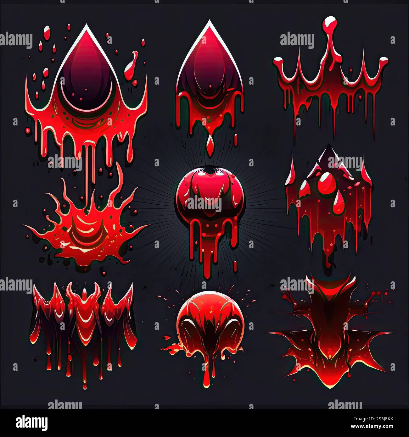 halloween blood splash vfx game ai generated. texture crime, spatter ...
