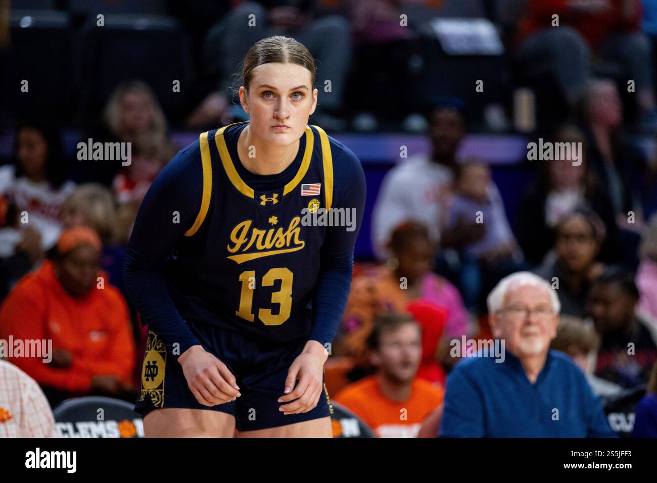 Notre Dame forward Kate Koval (13) during the first half of an NCAA ...