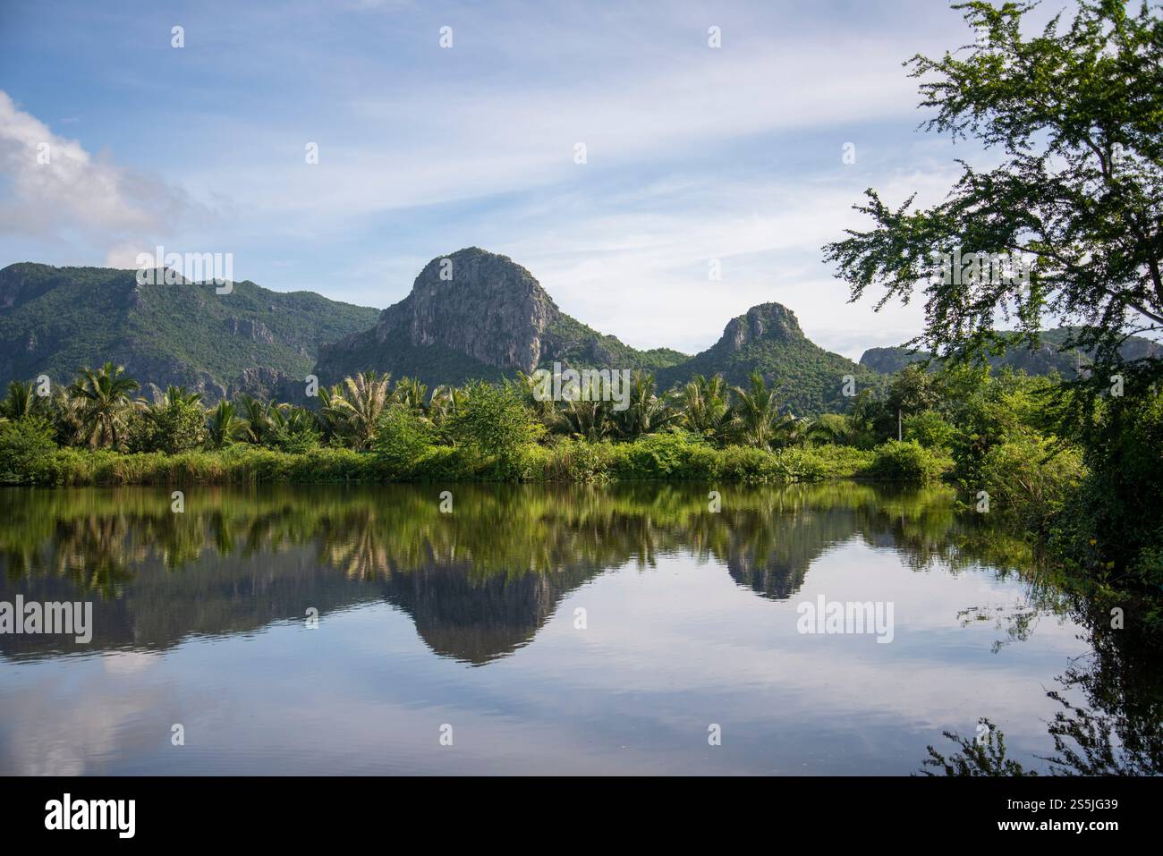 the Nature and Landscape at the Village of Khao Daeng at the Hat Sam ...