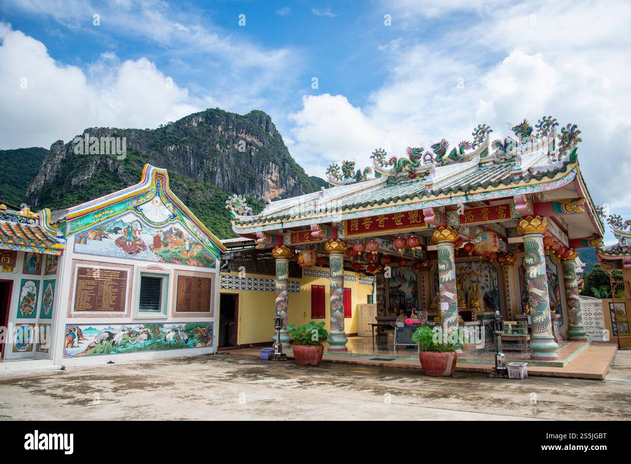the Wat Je Rui Imyi Chinese temple at the Lotus Swamp Sam Roi Yot near ...