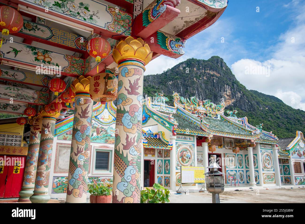 the Wat Je Rui Imyi Chinese temple at the Lotus Swamp Sam Roi Yot near ...