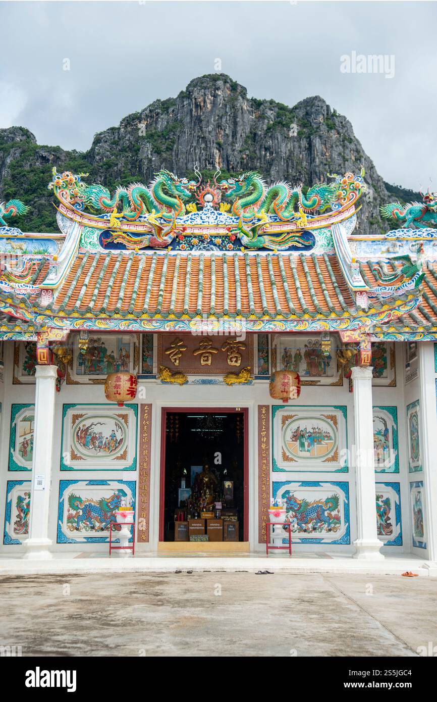 the Wat Je Rui Imyi Chinese temple at the Lotus Swamp Sam Roi Yot near ...