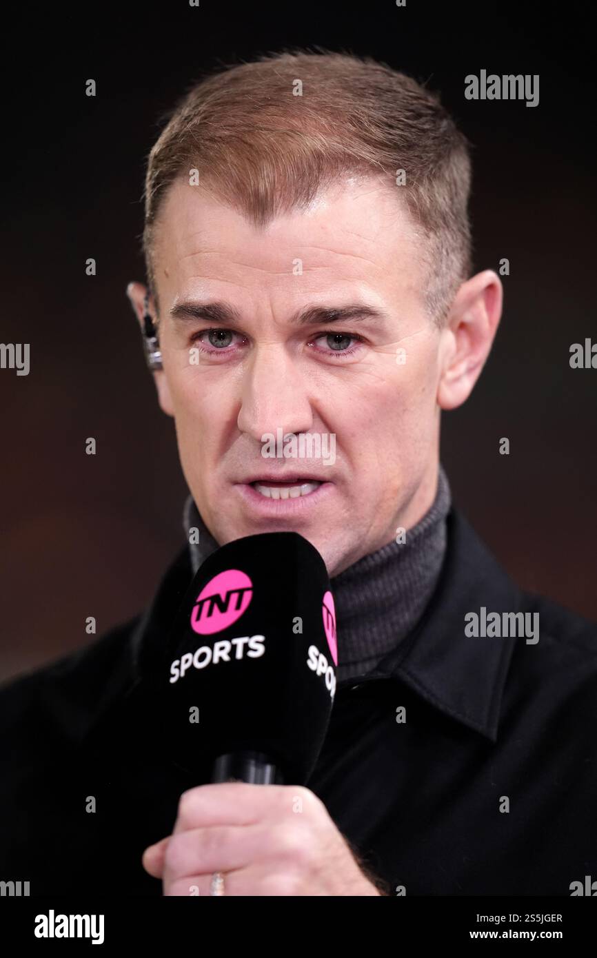 TNT Sports pundit Joe Hart during the Premier League match at the Gtech ...