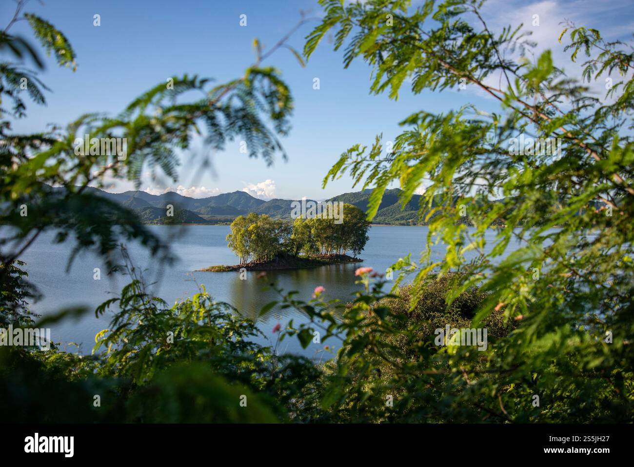 the Landscape and Nature at the Pran Buri Dam or Mae Nam Pran Buri near ...
