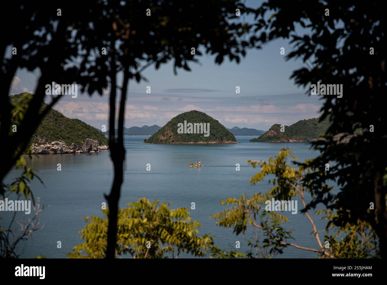 the view from the Hua Khao Tian View Point of the Landscape of Bang Pu ...