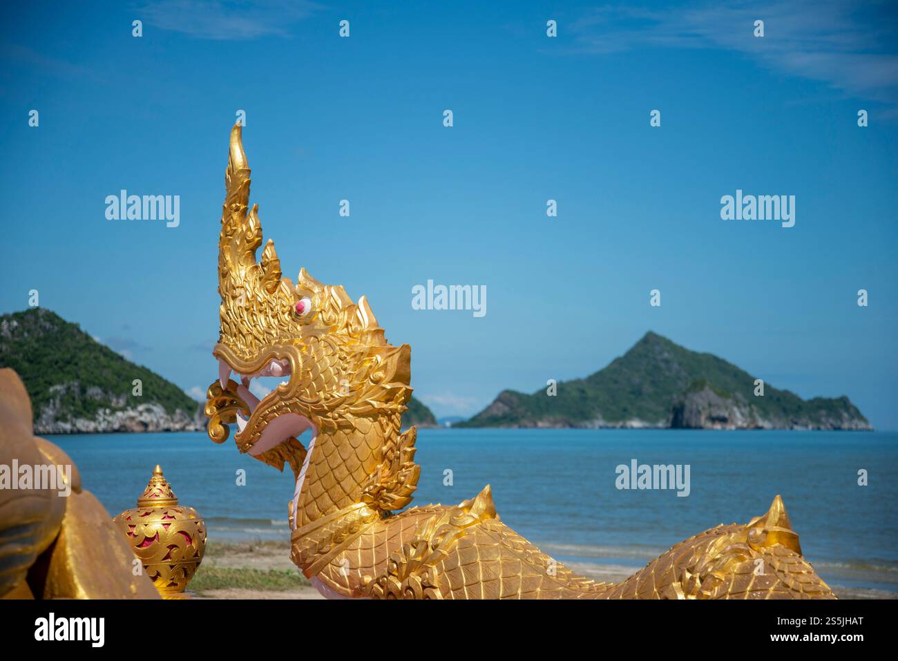 a Monument of the Praya Nakhon Pavillon at the Beach of the Bang Pu ...