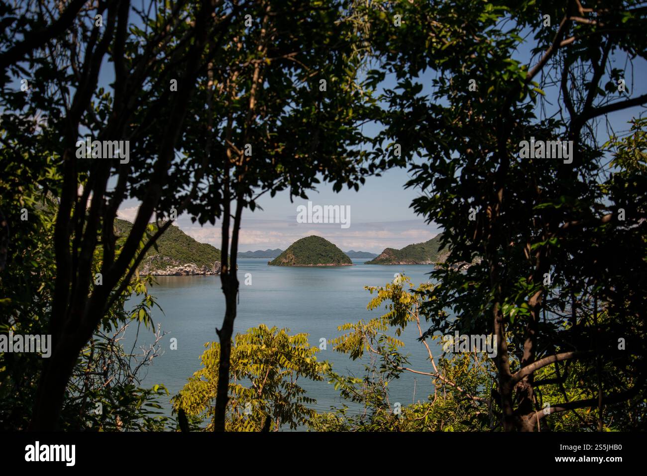 the view from the Hua Khao Tian View Point of the Landscape of Bang Pu ...