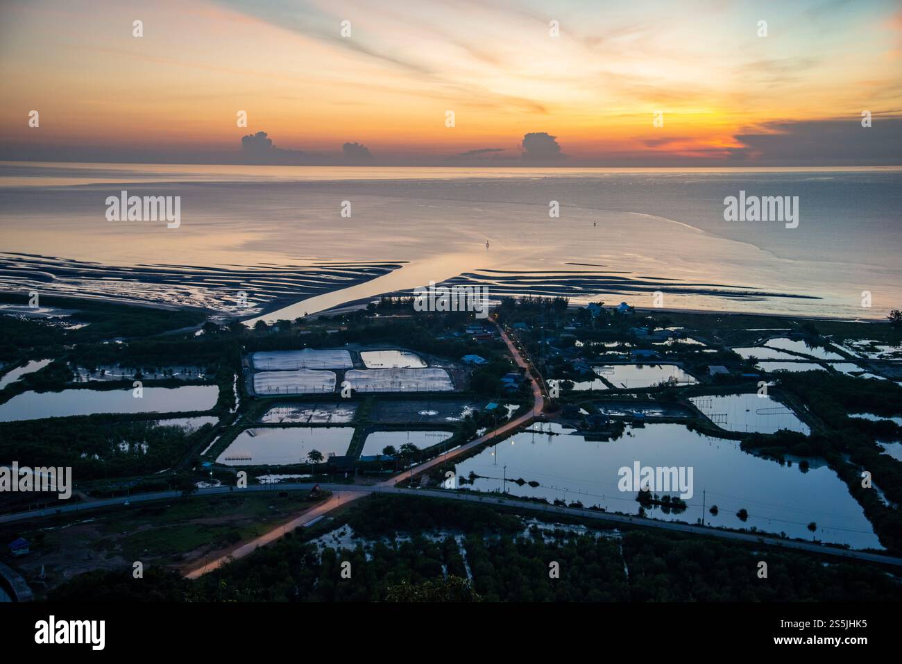 The Landscape and view from the Khao Daeng Viewpoint at the Village of ...