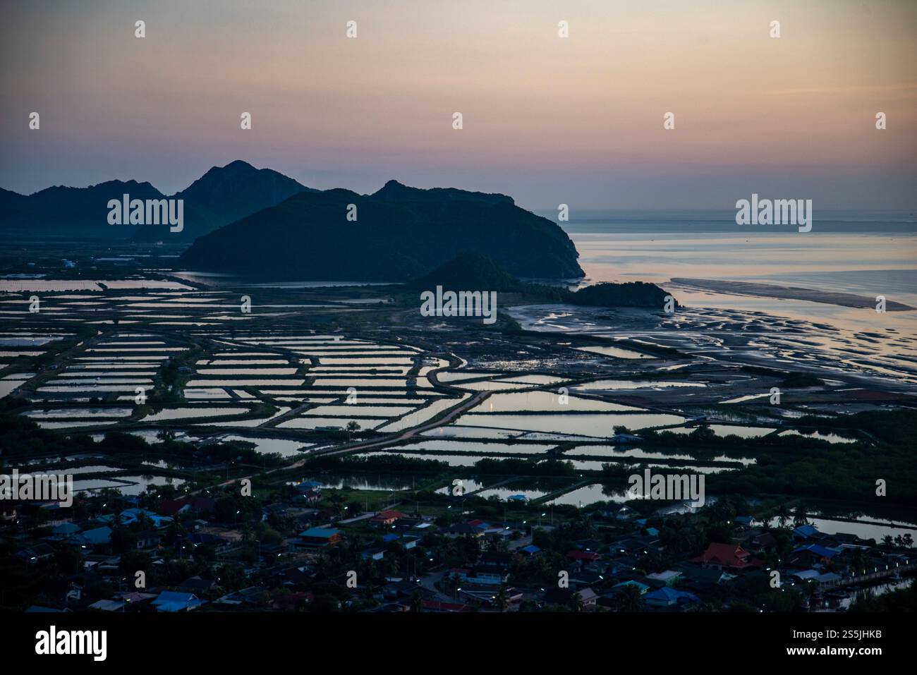 The Landscape and view from the Khao Daeng Viewpoint at the Village of ...
